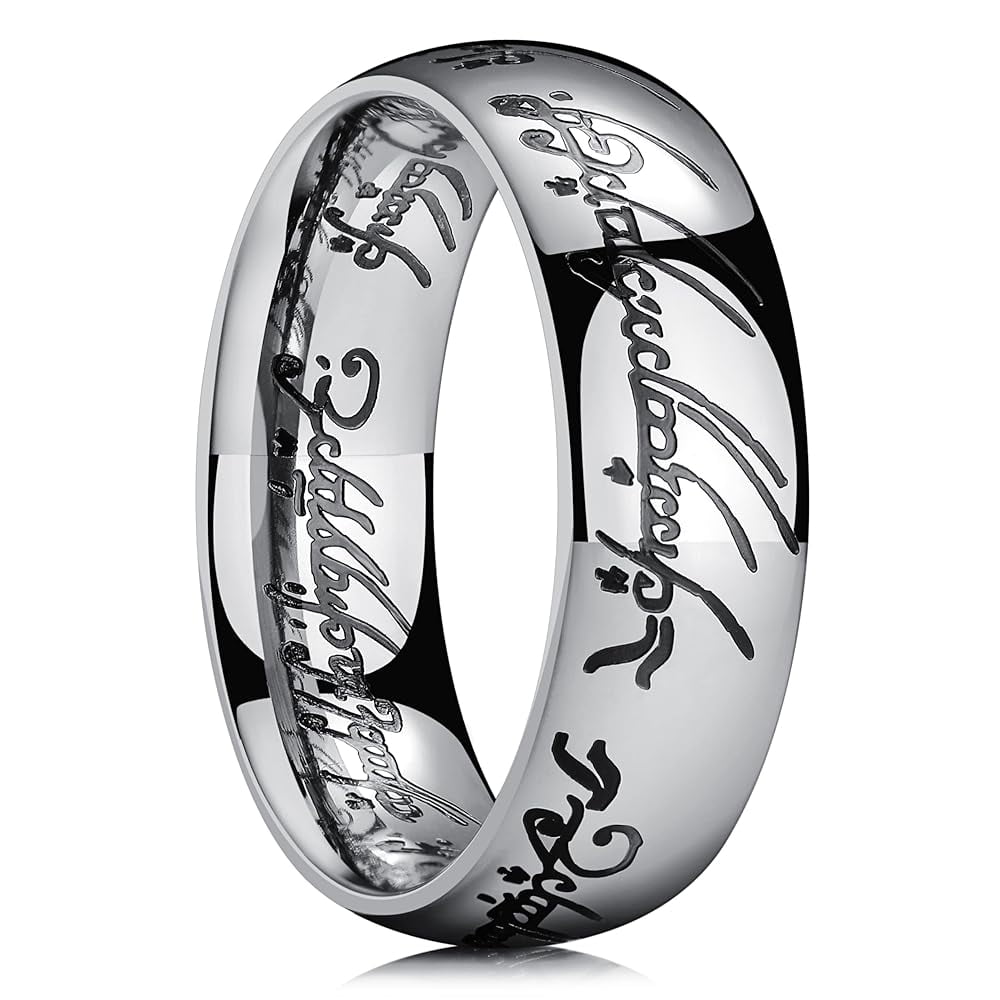 King Will 7mm One Ring for Men Lord Rings Magic Power Rings Silver ...