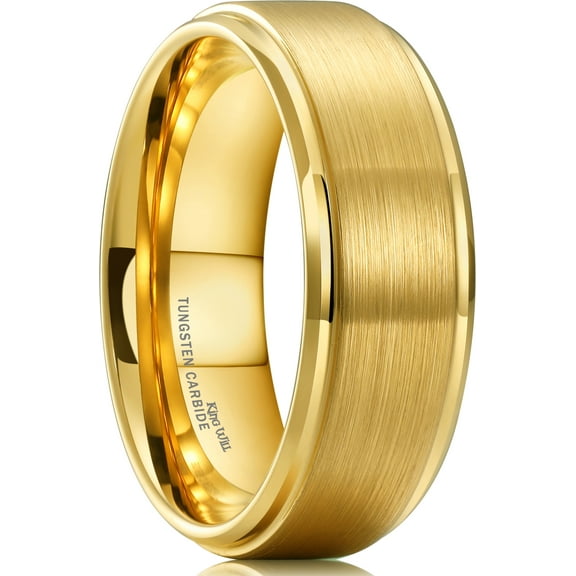 Diamond2Deal Titanium Brushed w/Sterling Silver Inlay 6mm Flat Men's ...