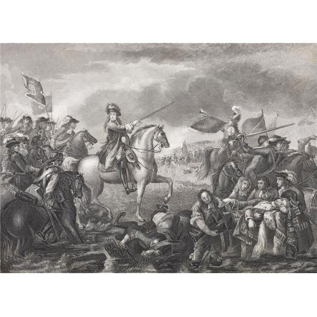 King William III 1650 - 1702 At The Battle of The Boyne Ireland In 1690 ...