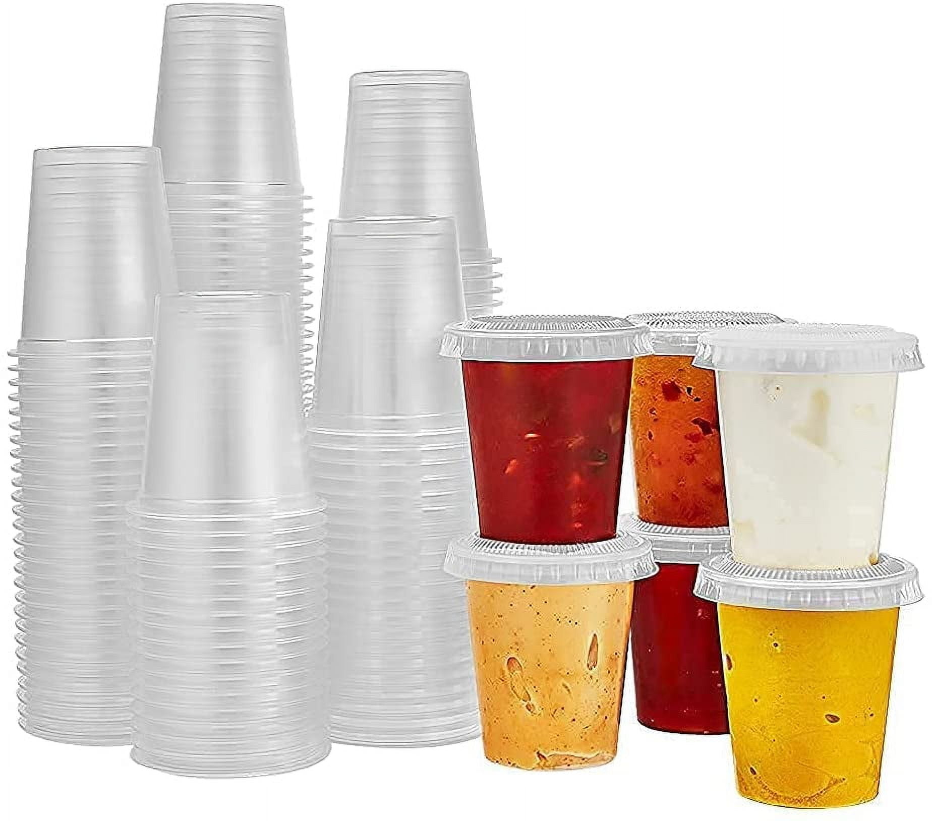 King Zak Disposable 1.5oz, Mini Plastic Jello Shot Cups With-Lids, 1800 ...
