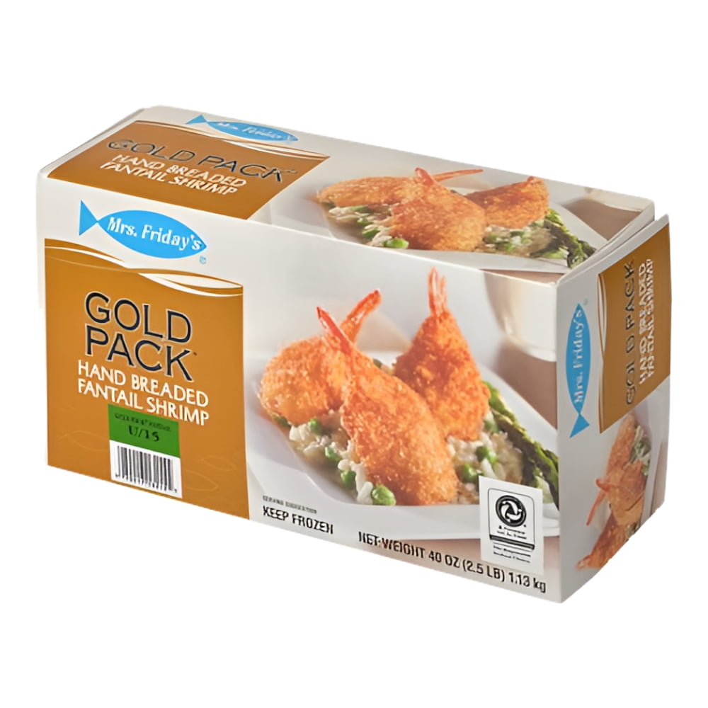 King and Prince Mrs.Fridays Breaded Fantail Shrimp - U/15, 2.5 Pound 6 ...