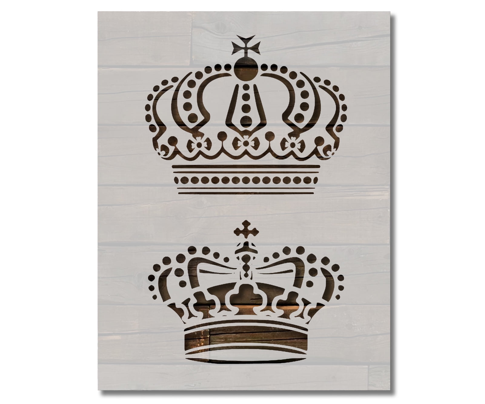 King and Queen Crown Stencil Template Reusable 8.5 x 11 for Painting on ...