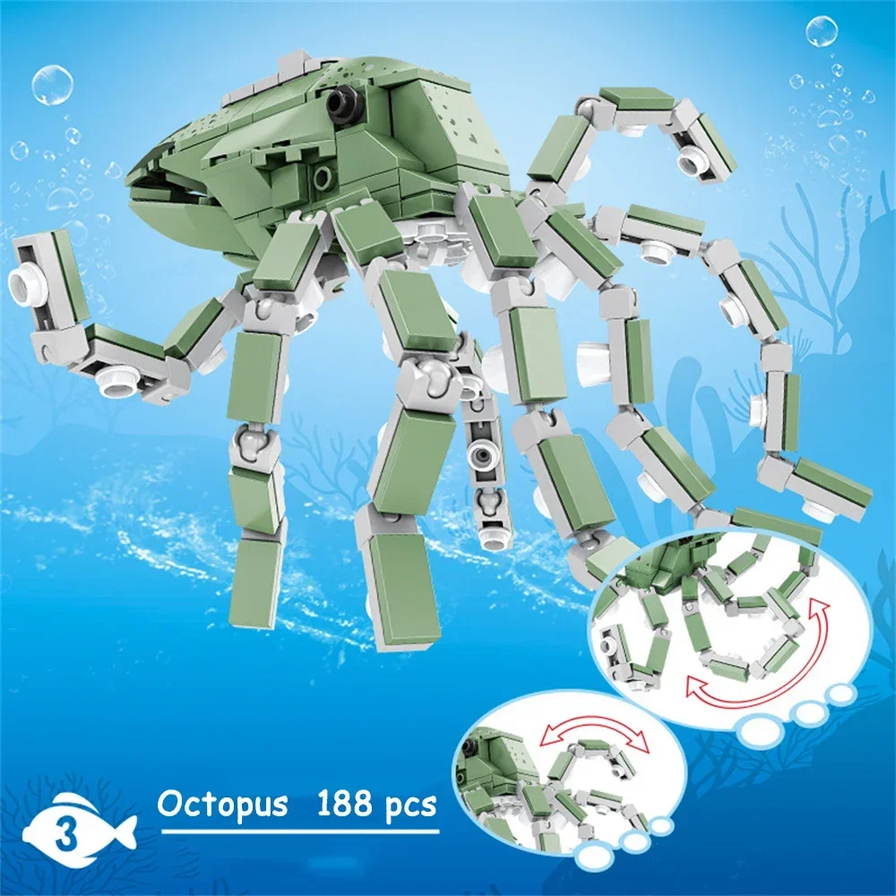 King crab Realistic Educational Ocean Creature Model Building Blocks ...