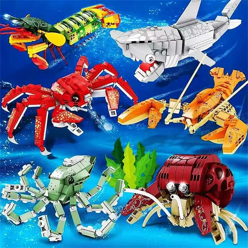 King crab Realistic Educational Ocean Creature Model Building Blocks ...
