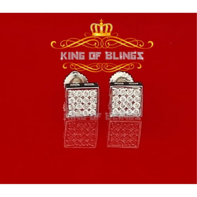 King of Bling's 0.32ct Cubic Zirconia 925 White Sterling Silver Women's ...
