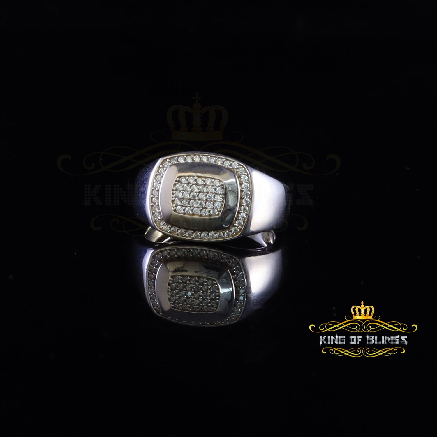 King of Bling's 1.00ct Iced Out White Cubic Zirconia Fashion Luxury Big ...