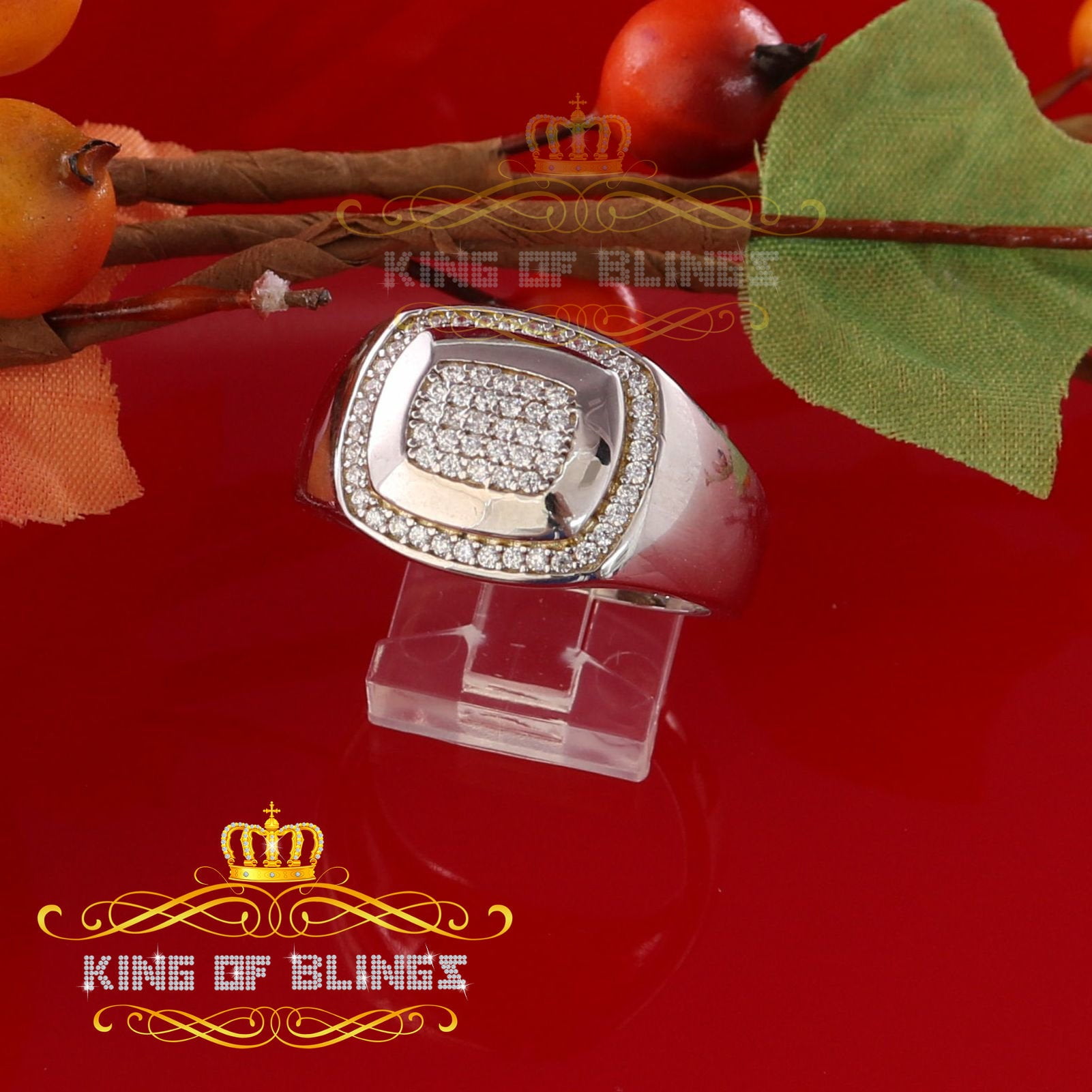 King of Bling's 1.00ct Iced Out White Cubic Zirconia Fashion Luxury Big ...