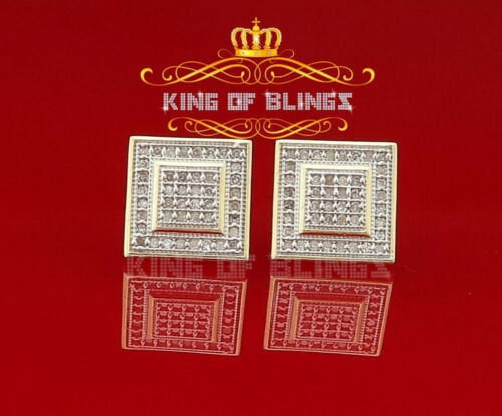King of Bling's 10K Yellow Real Gold Real Diamond 0.33CT Mens /Womens ...