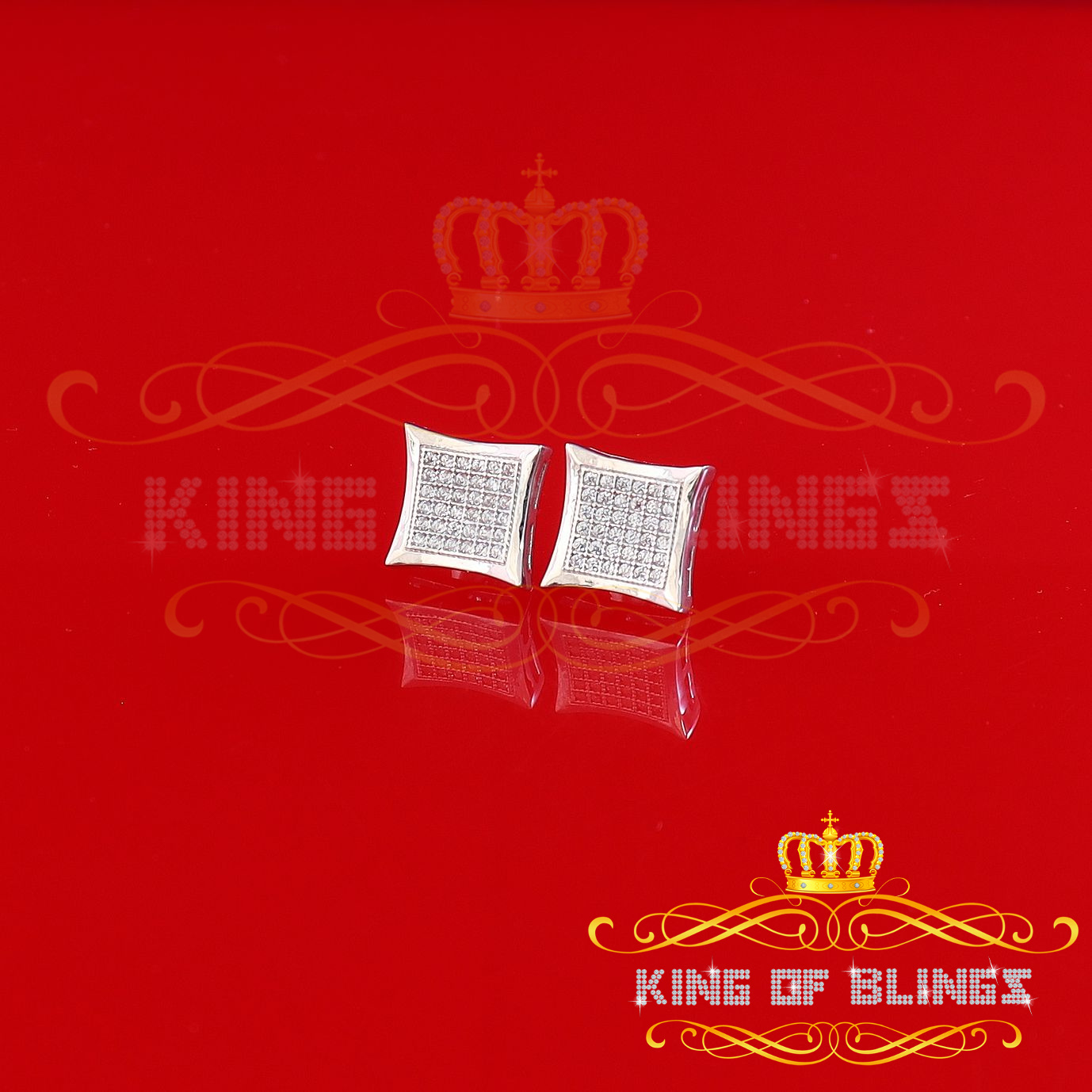 King of Bling's 925 White Sterling 0.58ct Cubic Zirconia Silver Women's ...