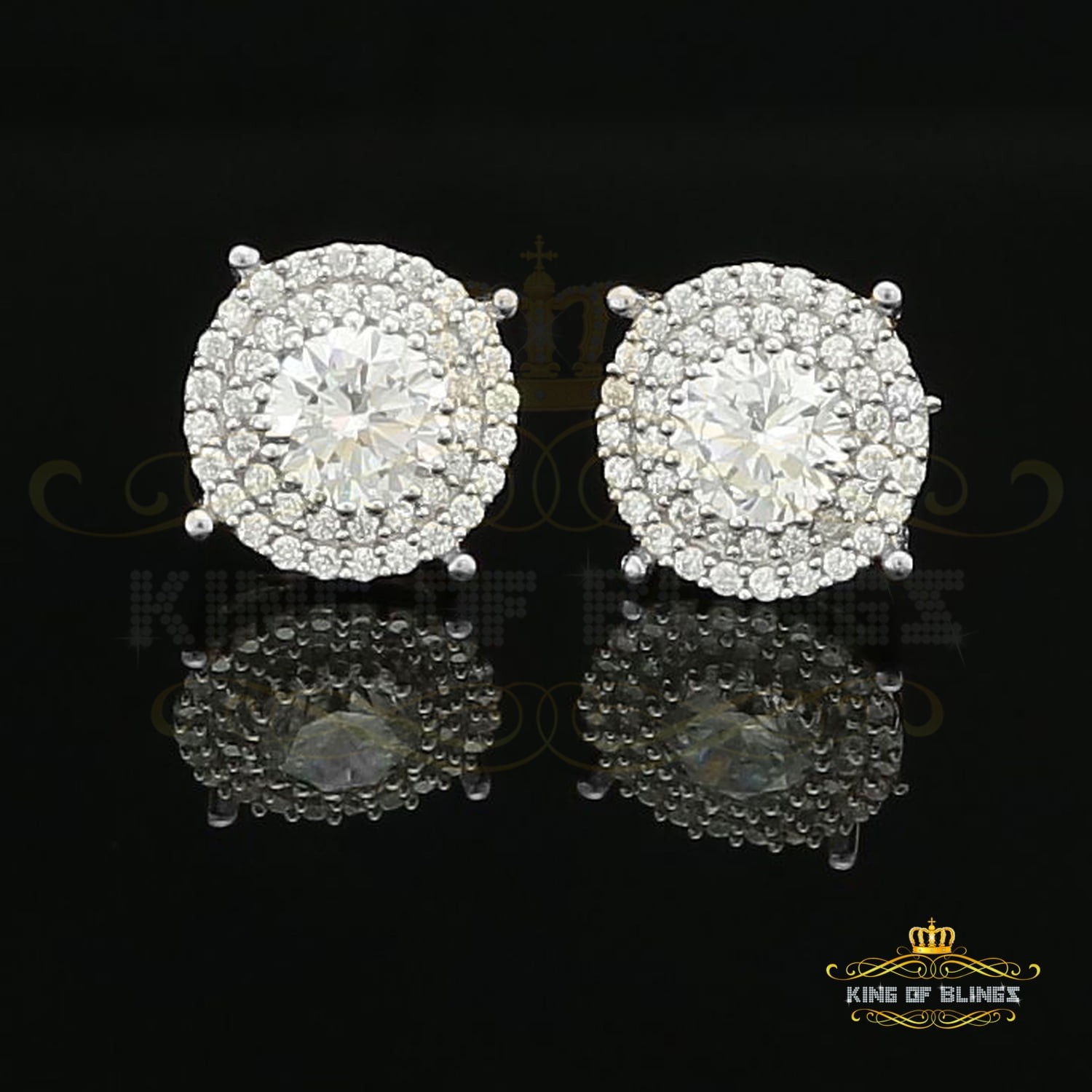 King of Bling's 925 White Sterling Silver 1.07ct Cubic Zirconia Women's ...