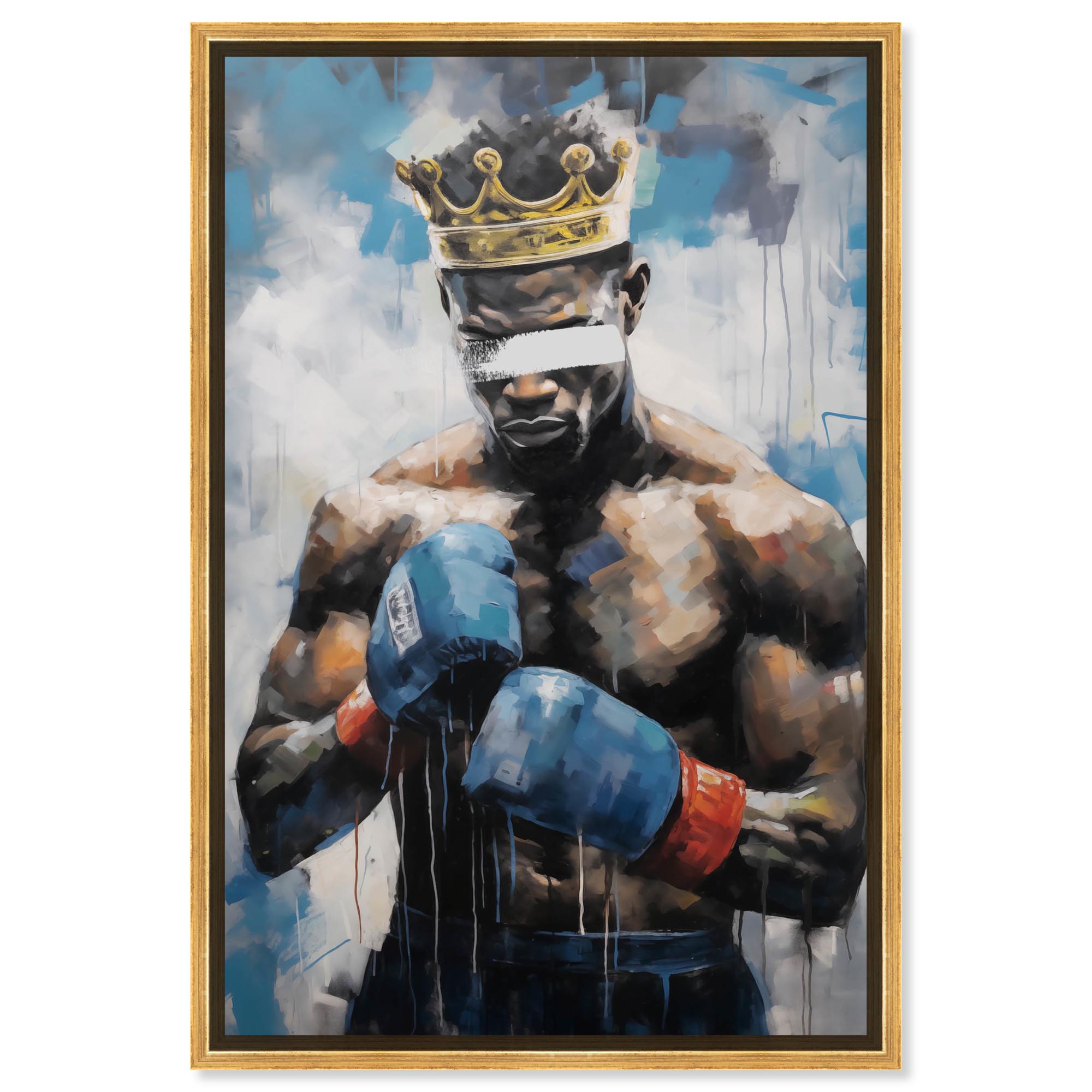 King of Boxing Canvas Boxing Poster Art by Art Remedy, Gold Frame, 16 ...