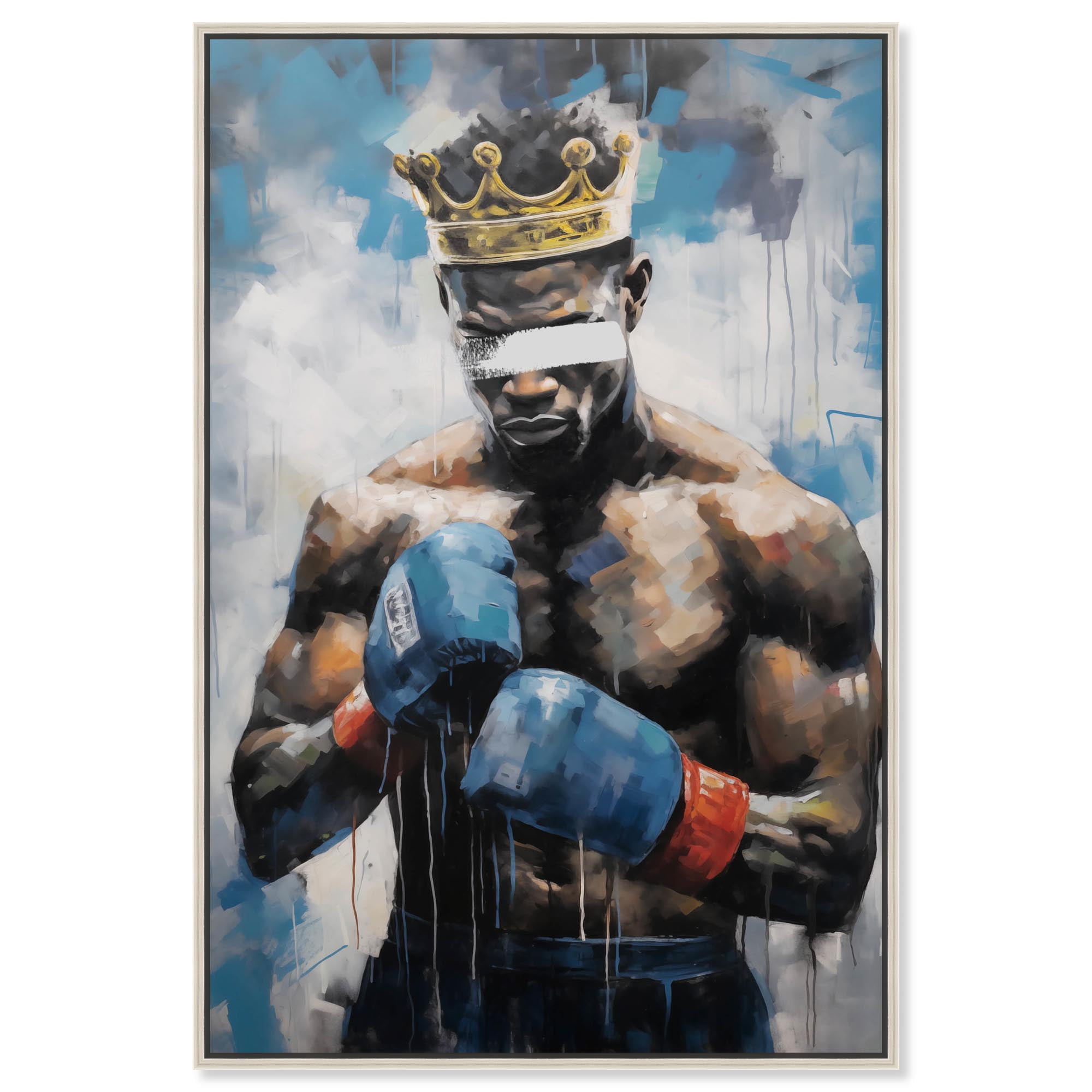 King of Boxing Canvas Boxing Poster Art by Art Remedy, Silver Frame, 36 ...