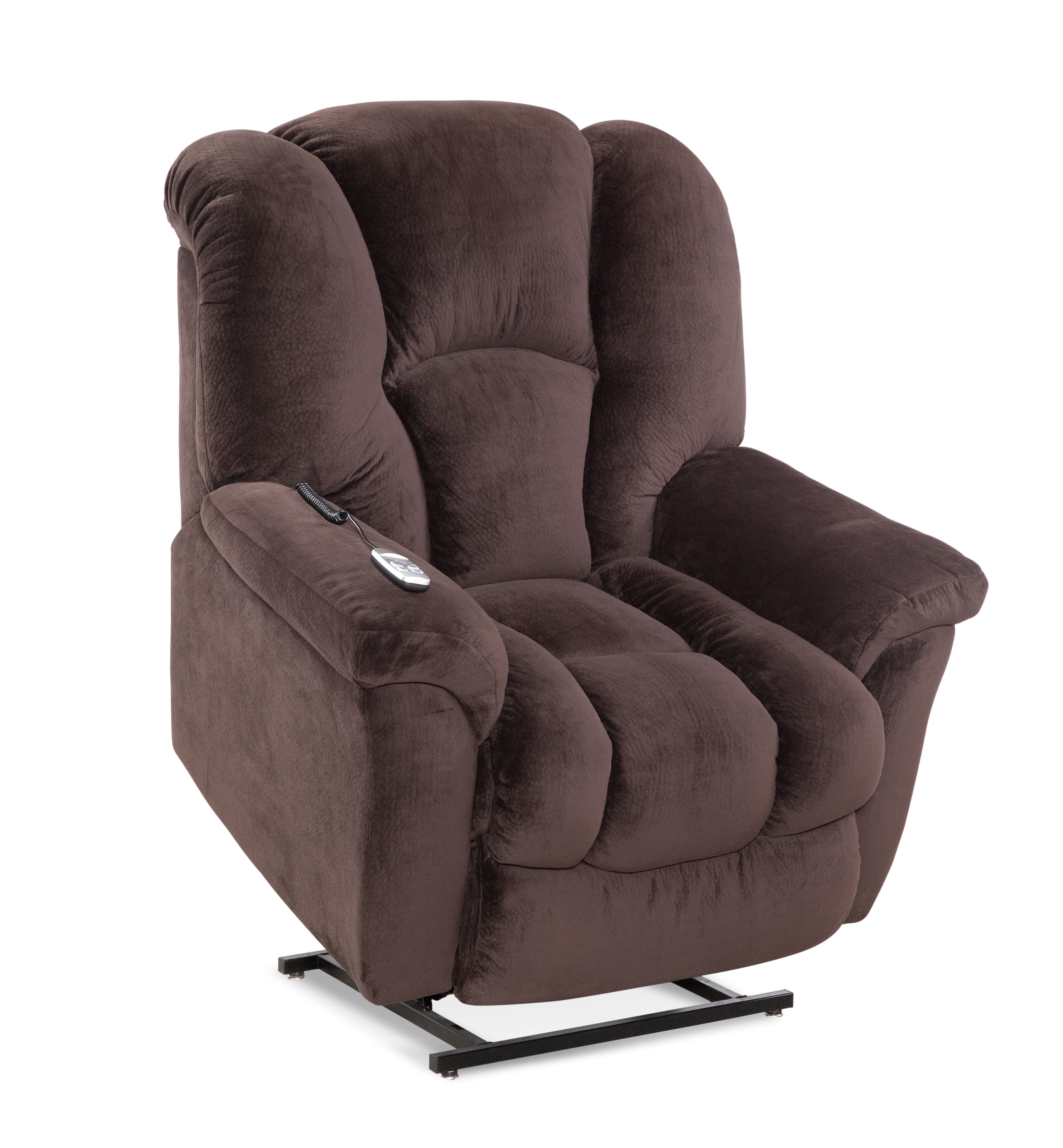 King of Comfort Quincy Power Lift Recliner Chair. Extended Length 72 ...