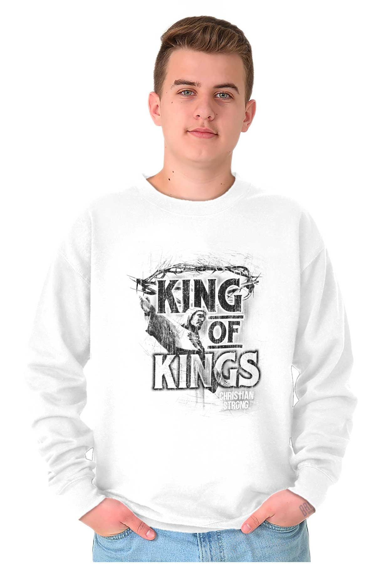 King of Kings Jesus Christ Religious Sweatshirt for Men or Women Brisco ...