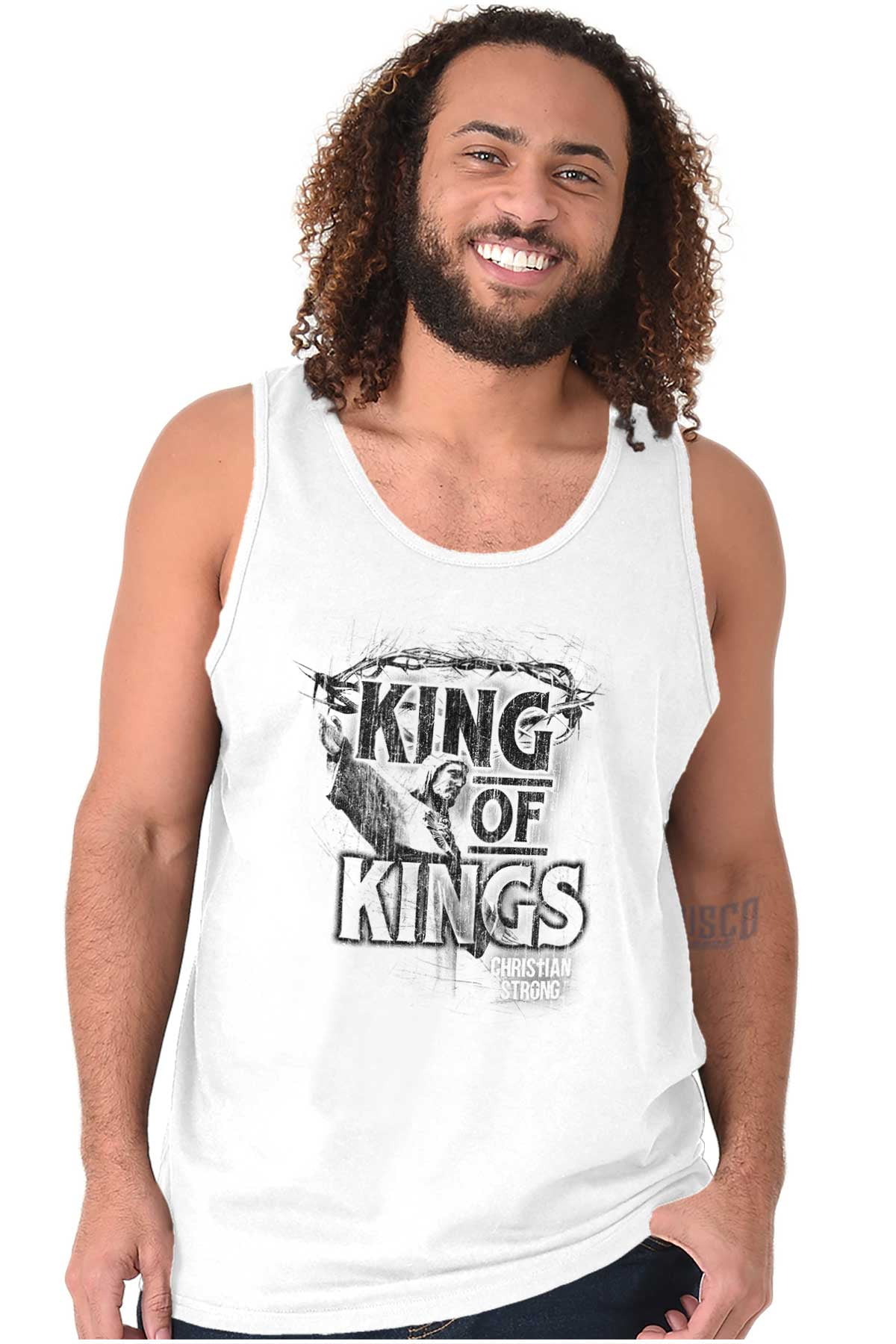 King of Kings Jesus Christ Religious Unisex Plus Size Tank Top Brisco ...