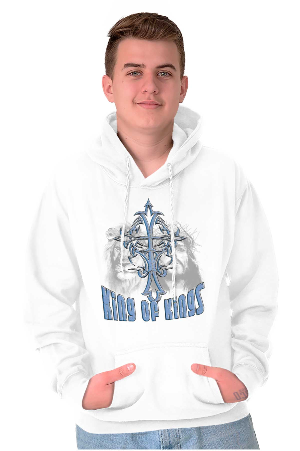 King of Kings Jesus Lion Christian Men Big & Tall Graphic Hoodie Brisco ...