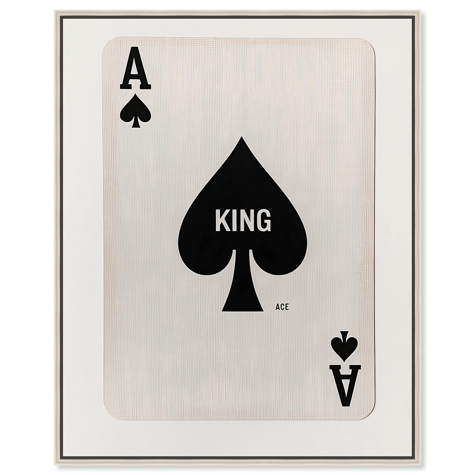 King of Spades Canvas Urban Glam Prints by Art Remedy, Silver Frame, 24 ...