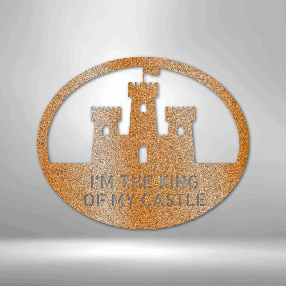 King of the Castle Steel Sign Laser Cut Powder Coated Home & Office ...