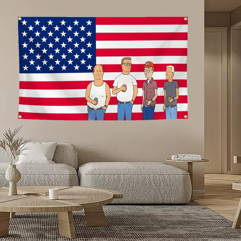 King of the Hill TV Show flag Polyester banner durable anti-fading and ...