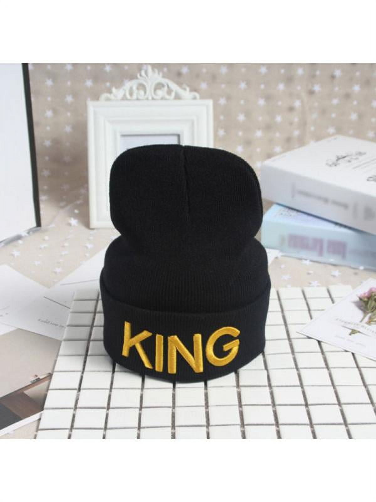 King or Queen Beanies Embroidered Couple Hat Cap Mr Mrs Gift - Walmart.com