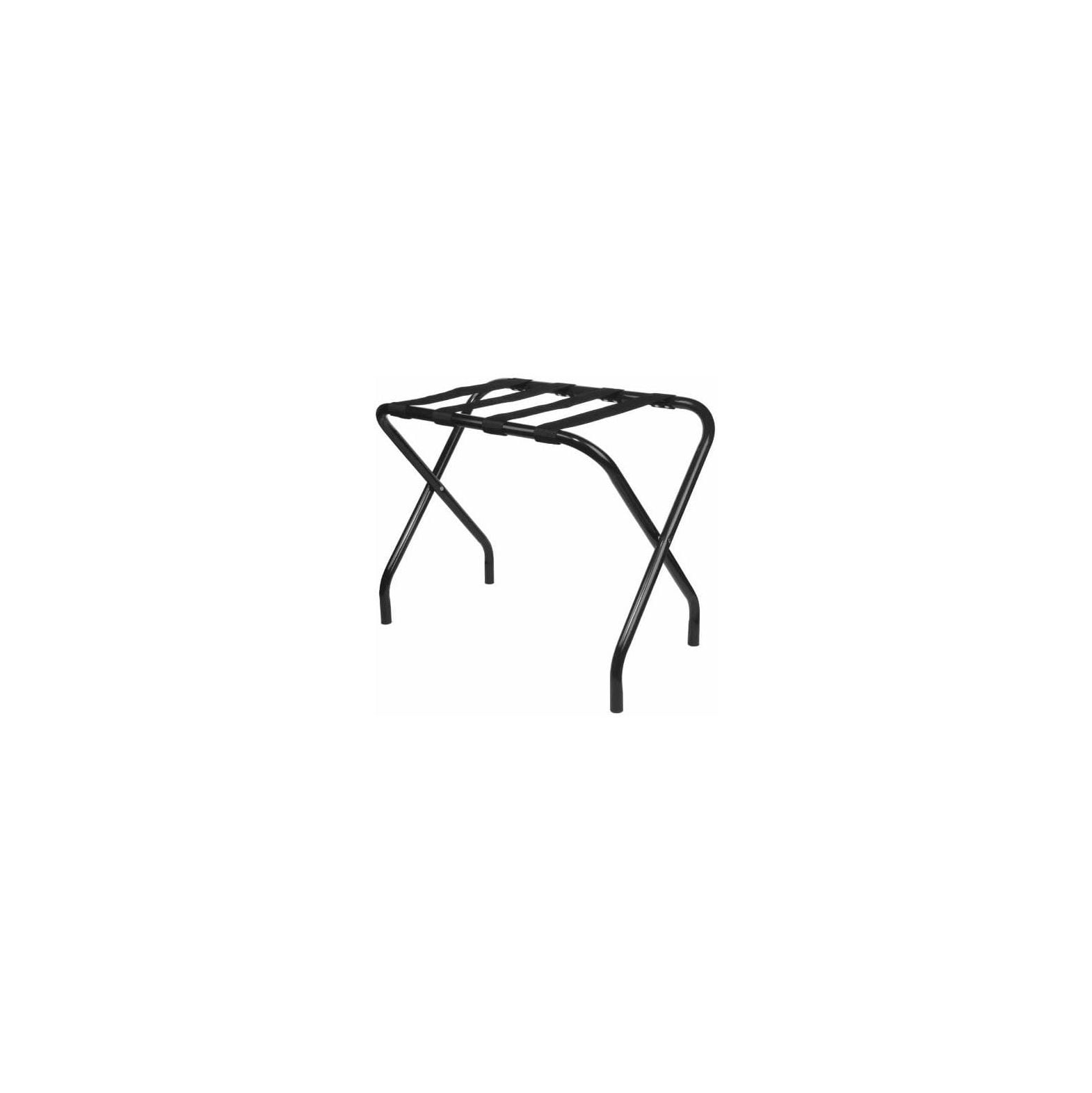 King's Brand Furniture-Black Metal Foldable Luggage Rack Stand with ...