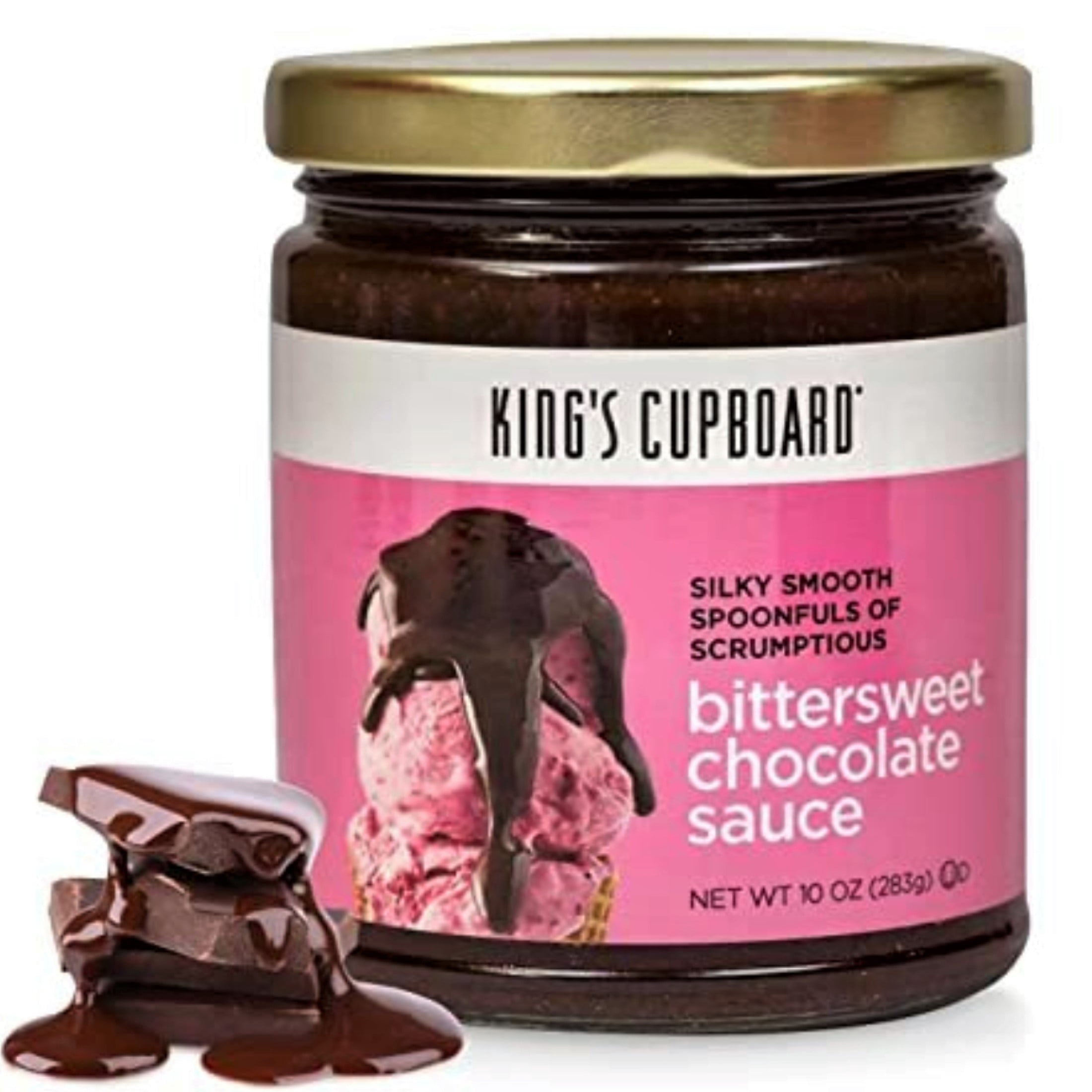 King's Cupboard Bittersweet Chocolate Sauce, 10 oz, Gluten-Free, Kosher ...