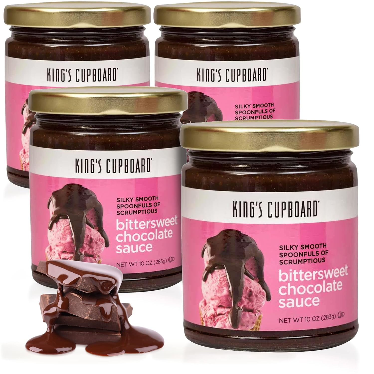 King's Cupboard Bittersweet Chocolate Sauce, 10 oz, All Natural, Gluten ...