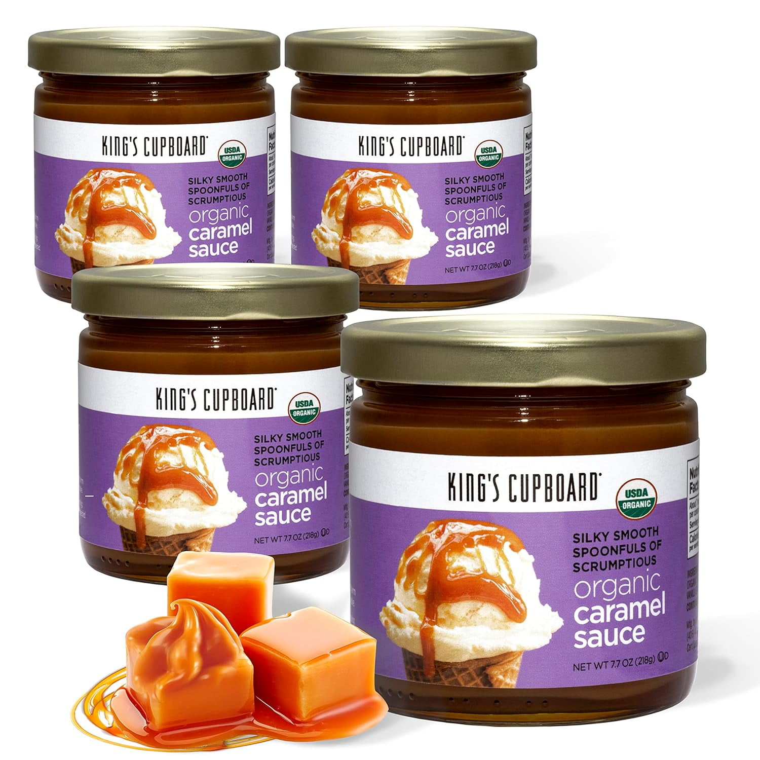 King's Cupboard Organic Caramel Sauce, 7.7 oz- The Perfect Sauce for ...