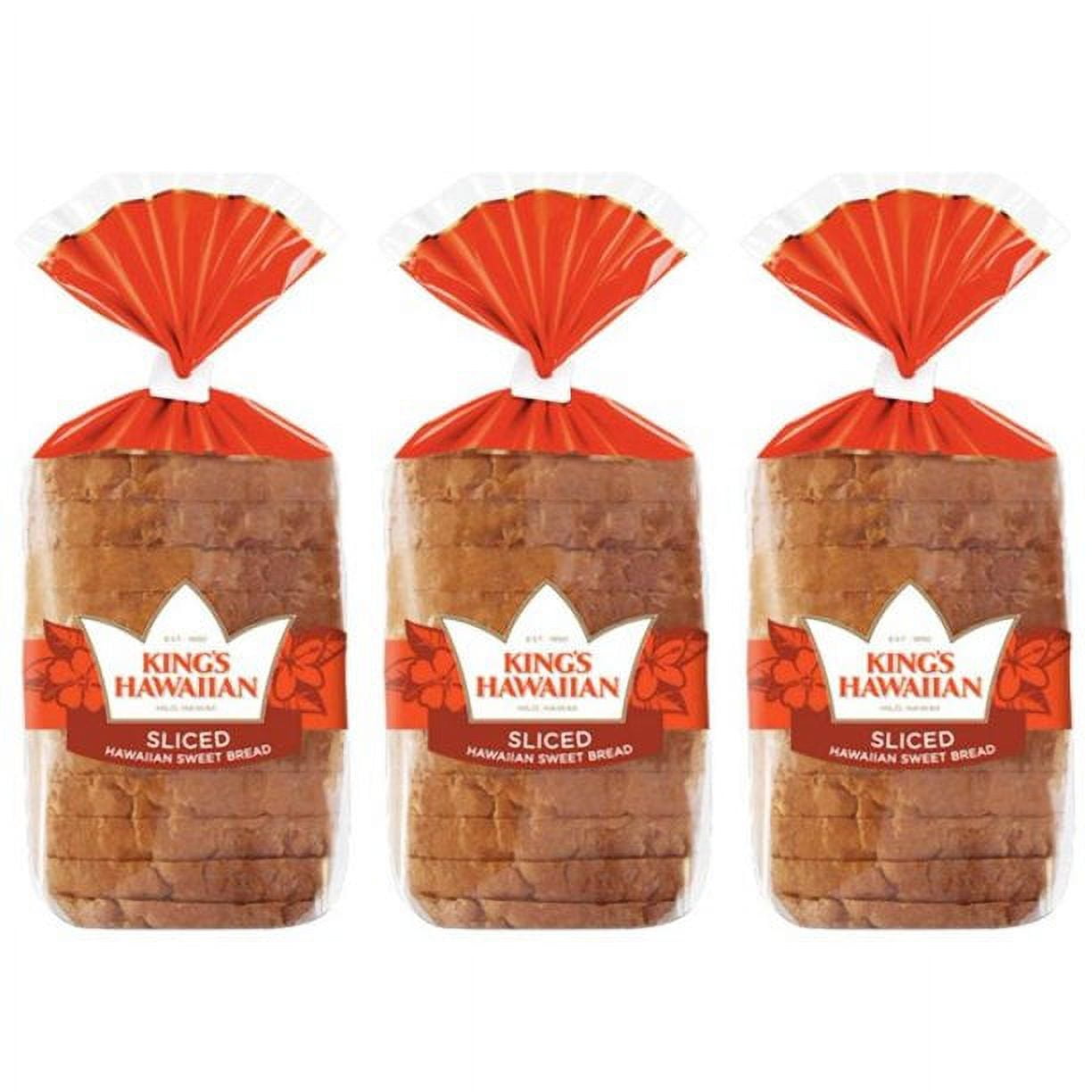 King's Hawaiian Original Sweet Bread Loaf for Sandwich, 13.5 oz - Pack ...