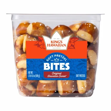 King's Hawaiian Soft Pretzel Bites, 20.8 oz (1 Tub) - Walmart.com