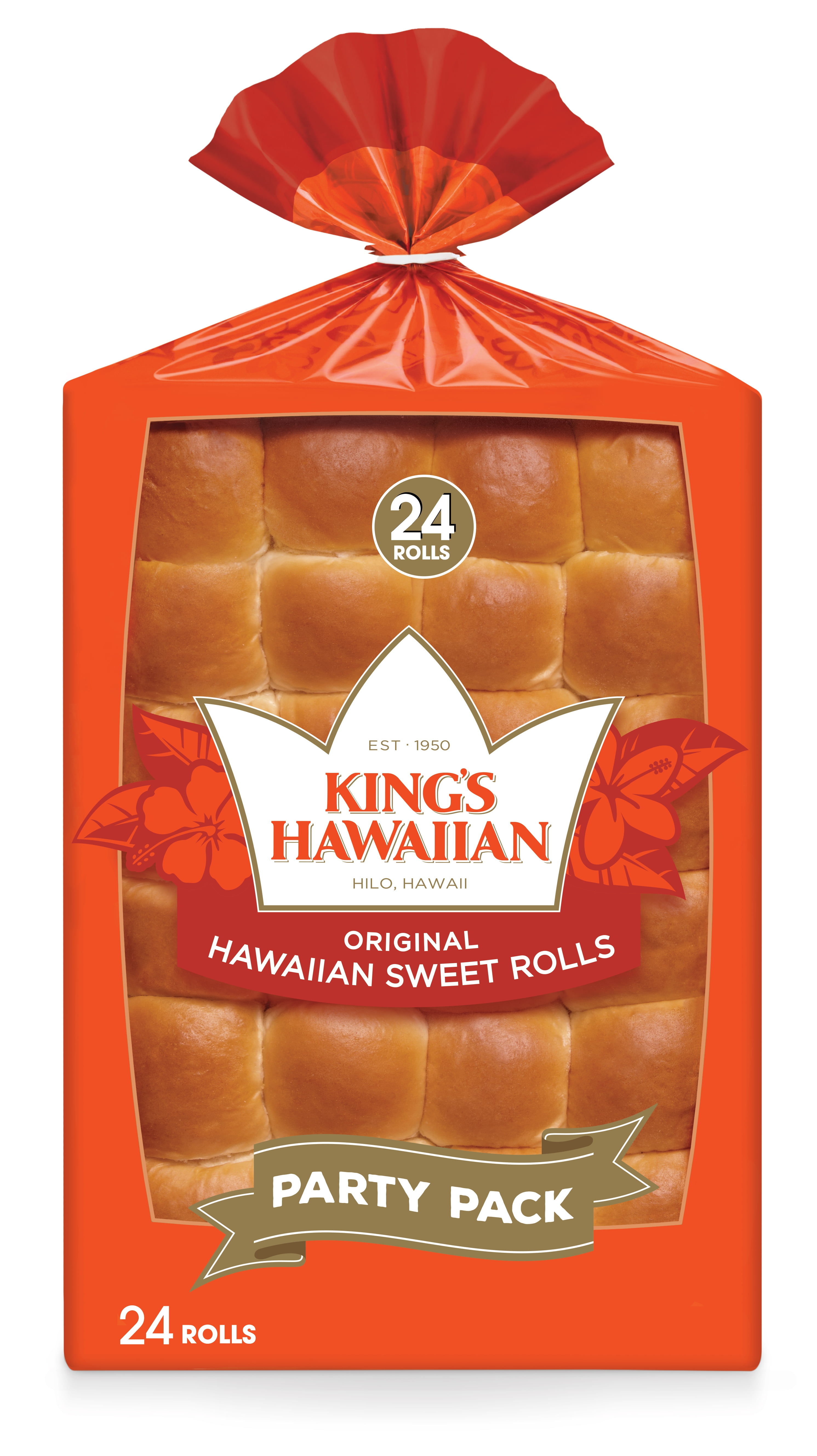 King's Hawaiian Sweet Dinner Rolls, Original Recipe, 24 Count, 24 oz ...