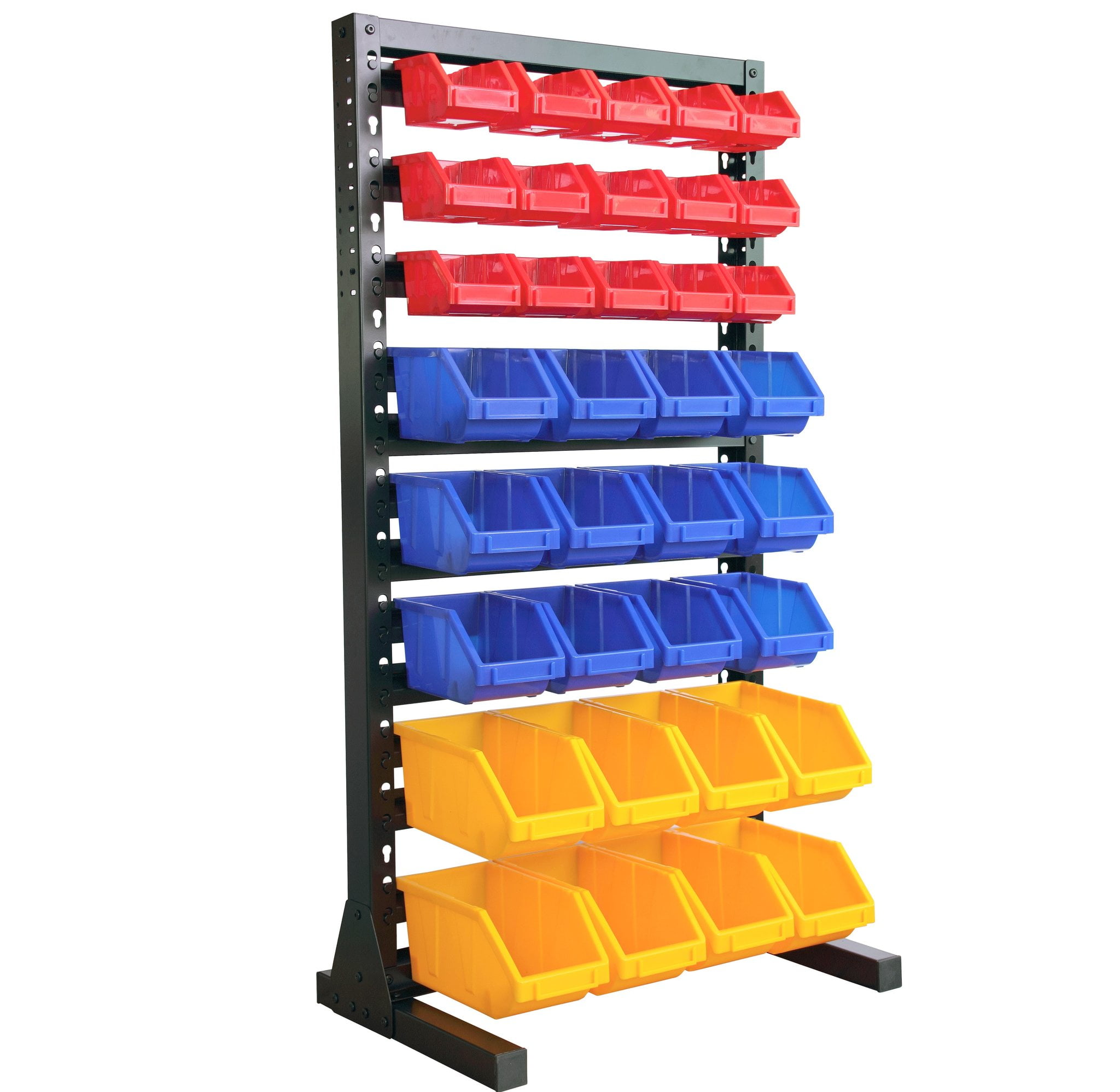 King's Rack 8-Tier Metal Organizer Shelving Rack with 35 Bins in Multi ...