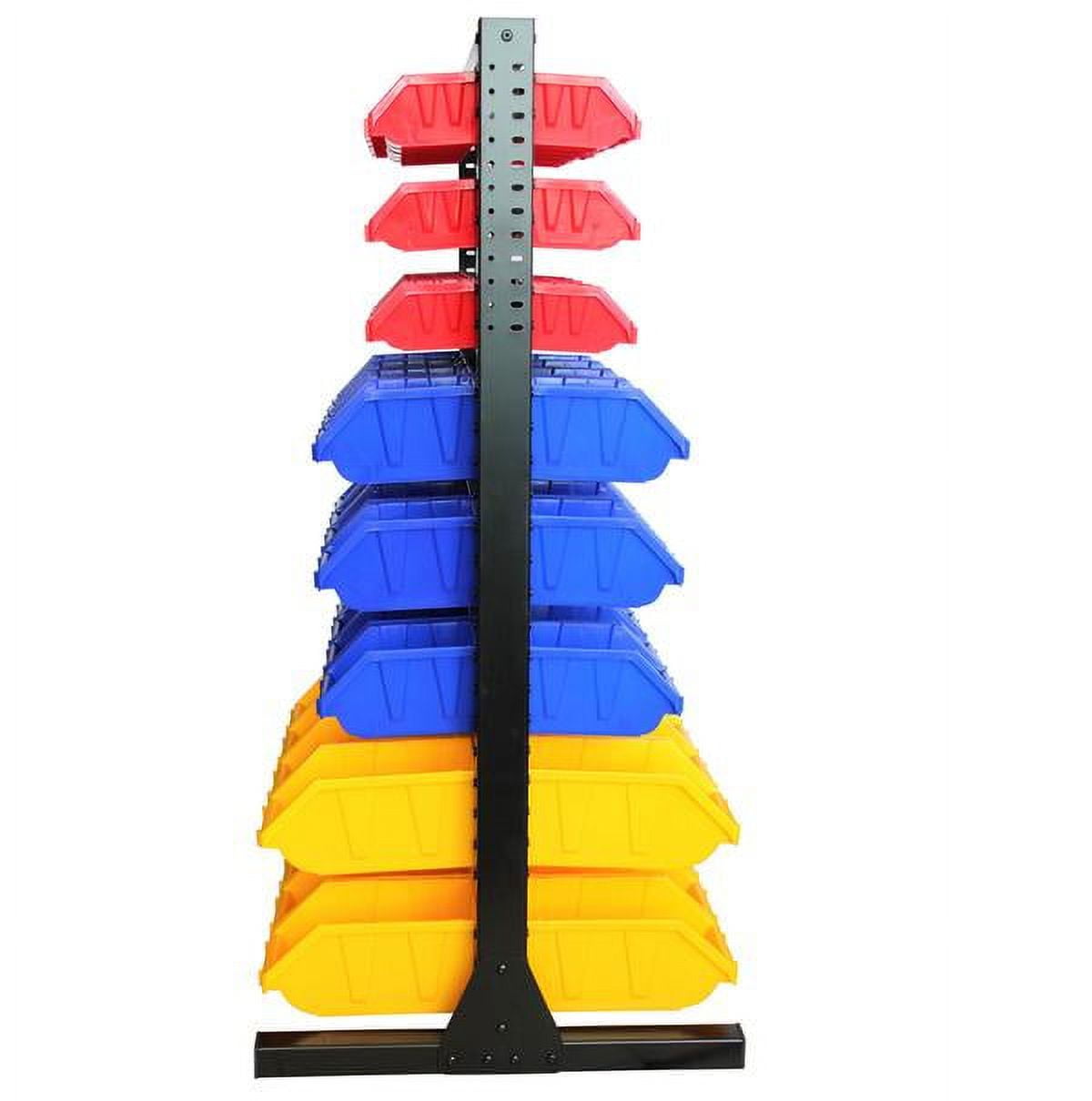 King's Rack 8-Tier Metal Organizer Shelving Rack with 70 Bins in Multi ...