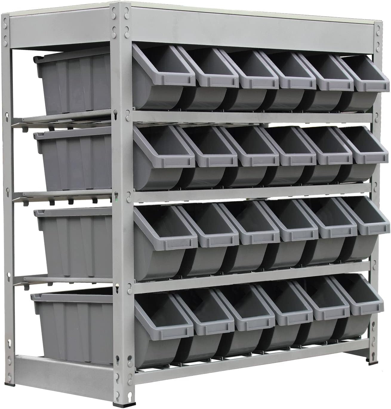 King's Rack Bin Rack Boltless Steel Storage System Organizer w/ 24 ...