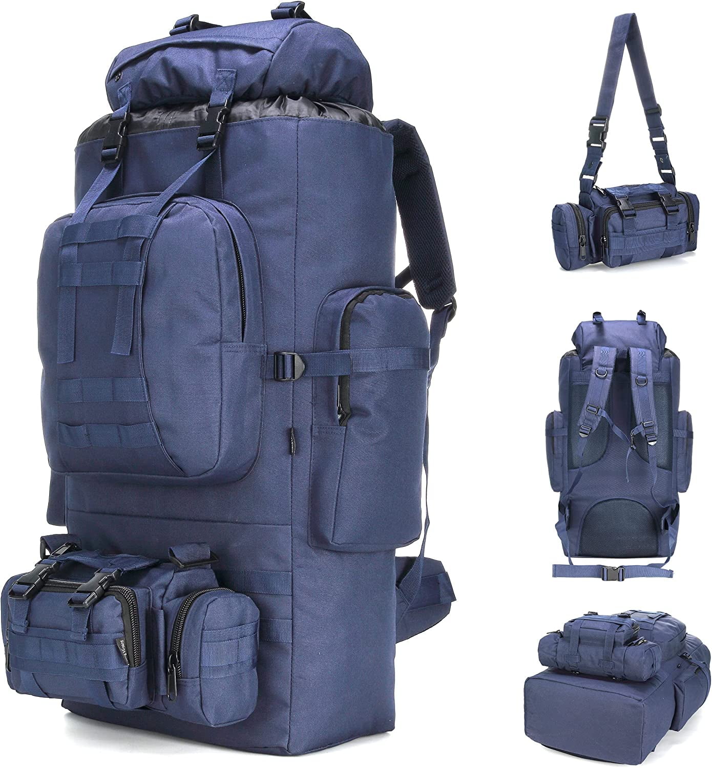 King'sGuard 100L Camping Hiking Backpack Molle Rucksack Military ...