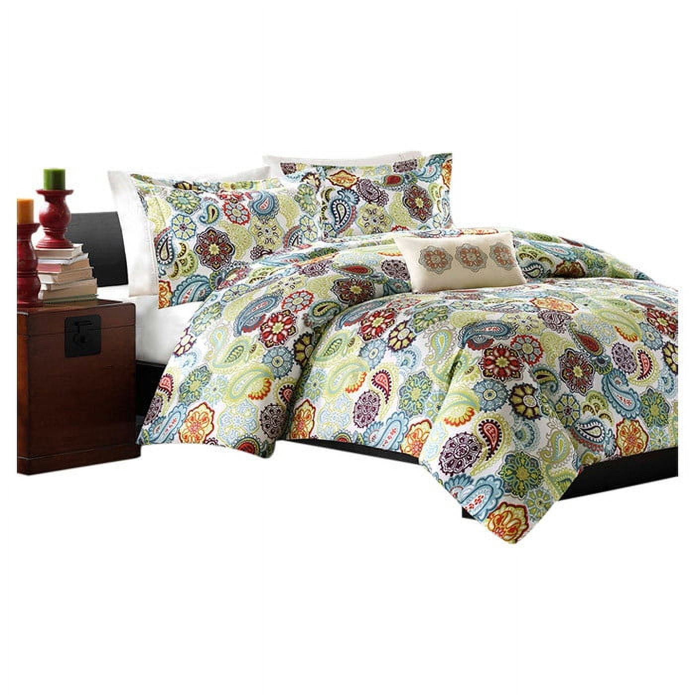 King size Multi Color Paisley 4 Piece Bed Bag Comforter Set - Walmart.com