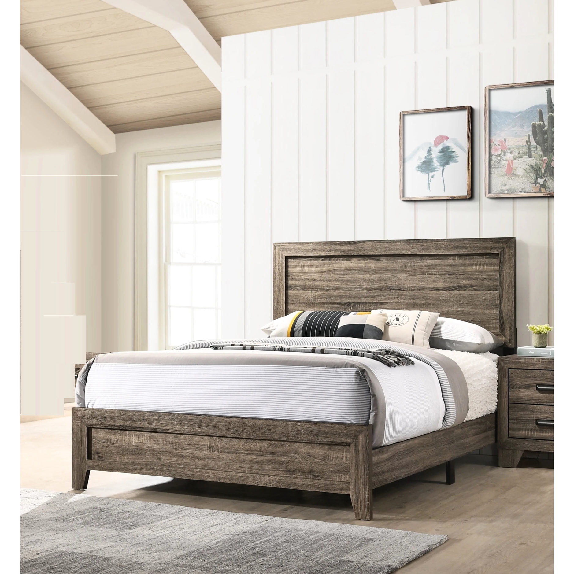 King size grey bed with contemporary style for a well - built master ...