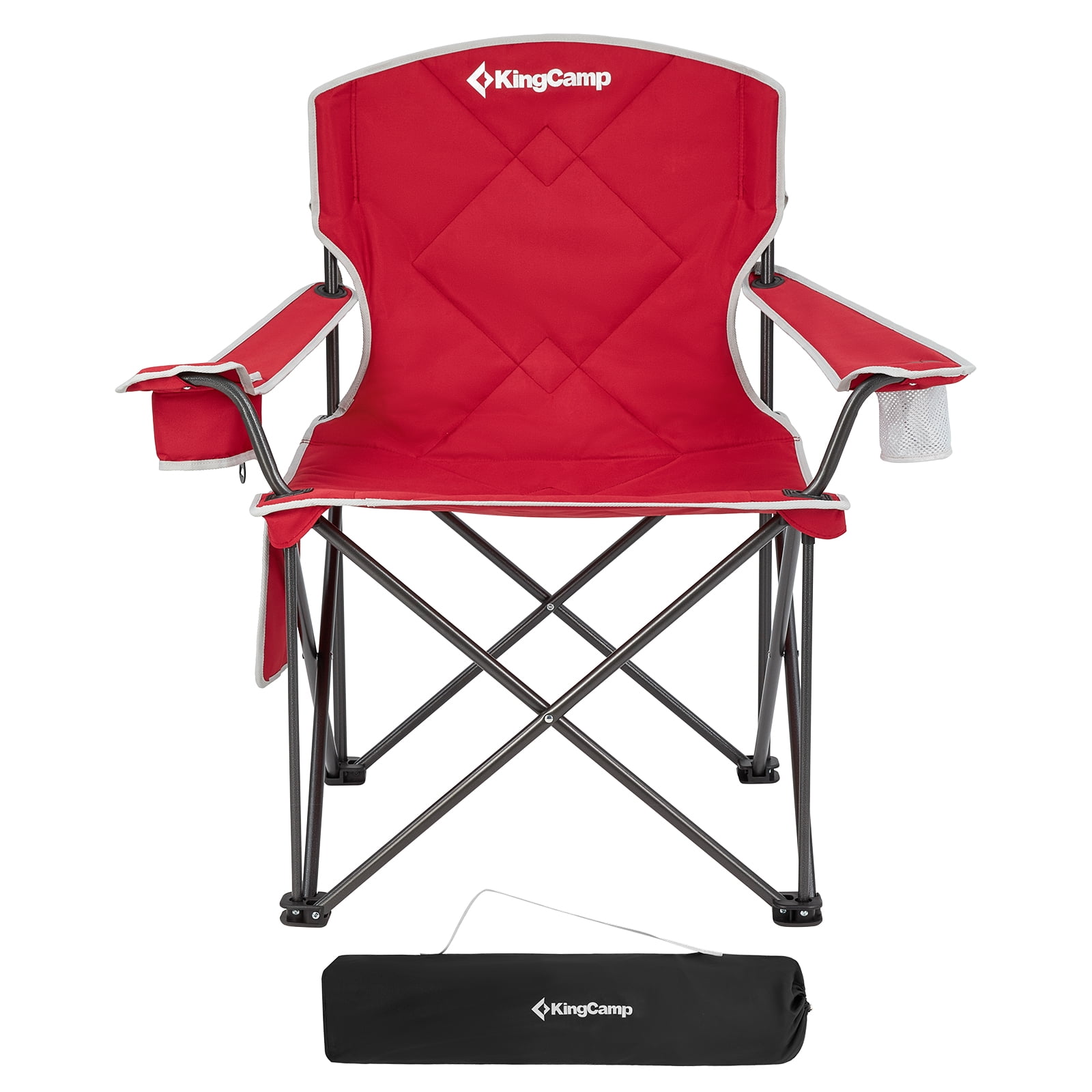 KingCamp 2 Packs Oversized Camping Chair Heavy Duty Folding Chair for ...