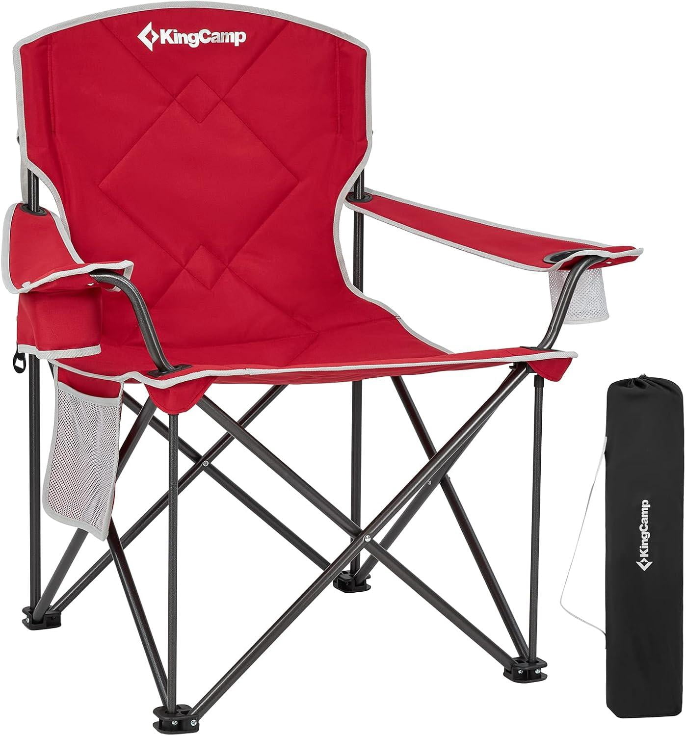 KingCamp Oversized Camping Chair Heavy Duty Folding Chair for Adults ...