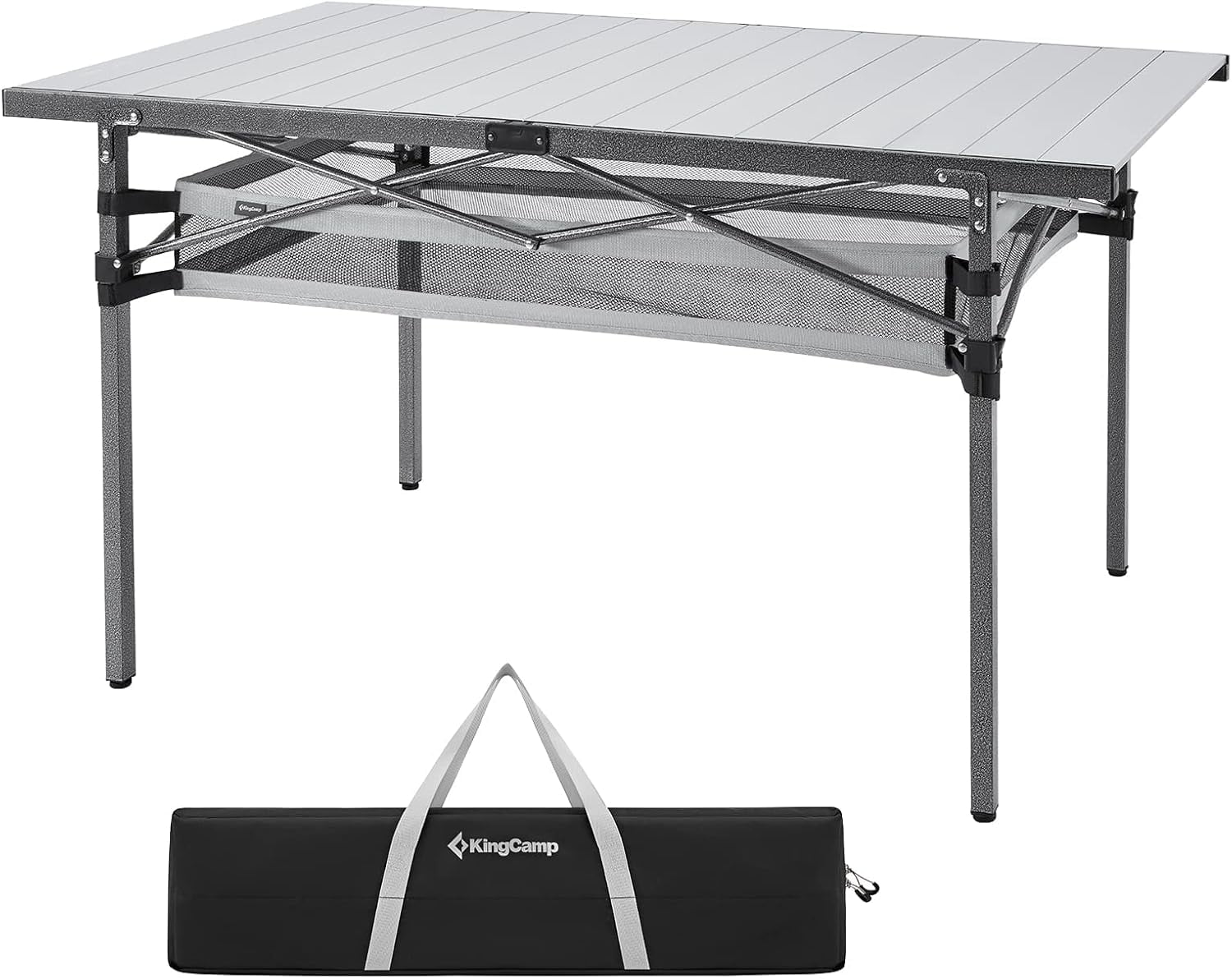 KingCamp Camping Table Folding Garden Table Aluminum Roll Up Table Top ...
