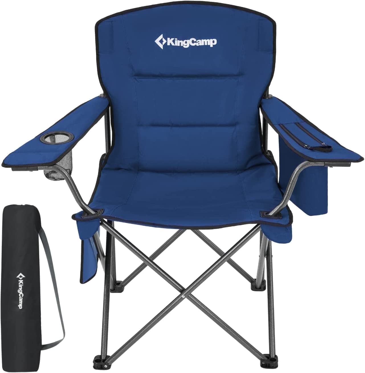 KingCamp Oversized Camping Chairs Padded Portable Folding Lawn Chair ...