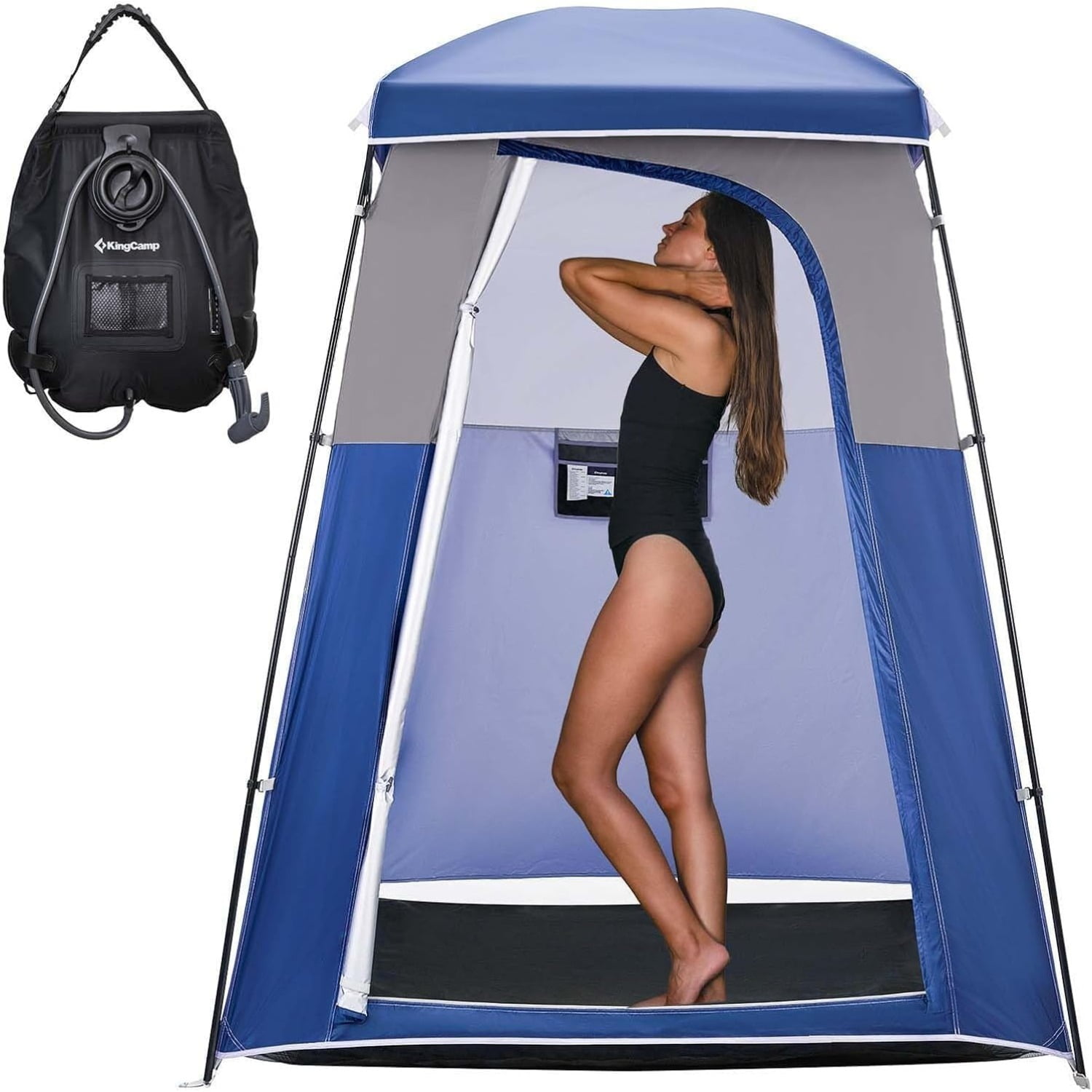 KingCamp Shower Tent, Portable Privacy Tent Outdoor Camping 1/2 Room Toilet Tents with Shower ...