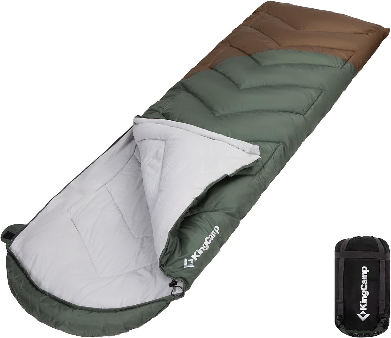 KingCamp All-Season Lightweight Sleeping Bag – 250G Comfort Loft ...