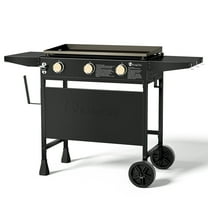 KingChii Portable 2-Burner 19" Propane Griddle Table Top Gas Grill ...