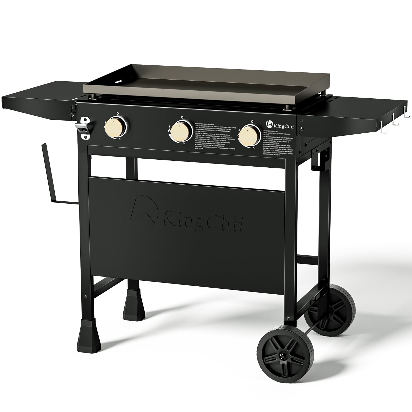 KingChii 3-Burner 28" Propane Griddles Outdoor Flat Top Gas Grill ...