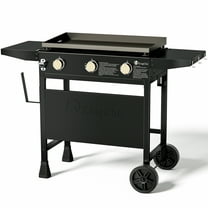 KingChii Portable 2-Burner 19" Propane Griddle Table Top Gas Grill ...