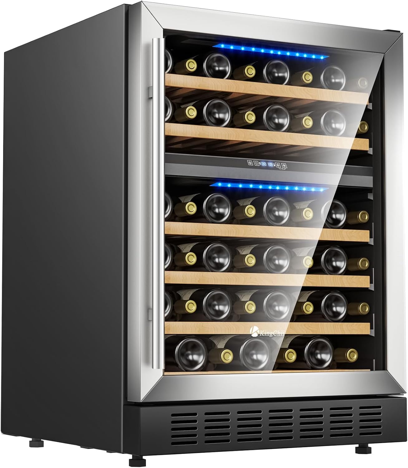 KingChii 6 Bottle Thermoelectric Wine Cooler Refrigerator Advanced ...