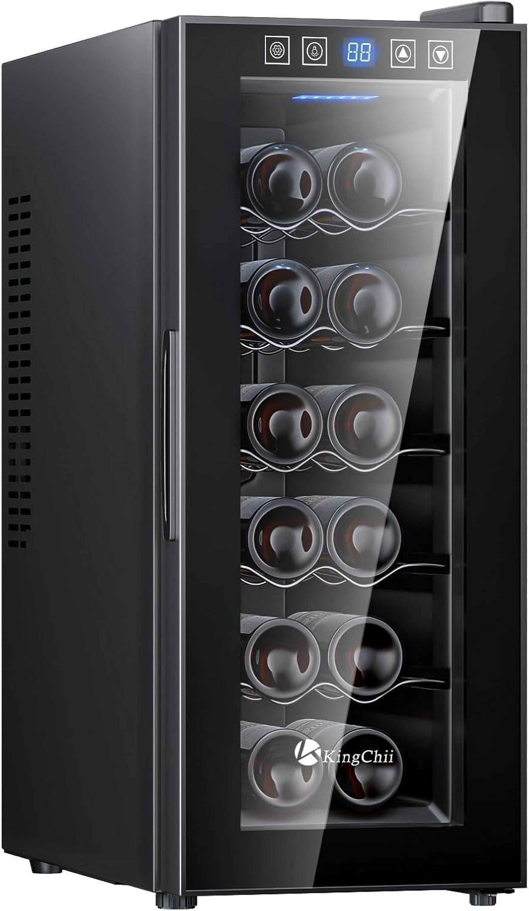 KingChii 6 Bottle Thermoelectric Wine Cooler Refrigerator Advanced ...