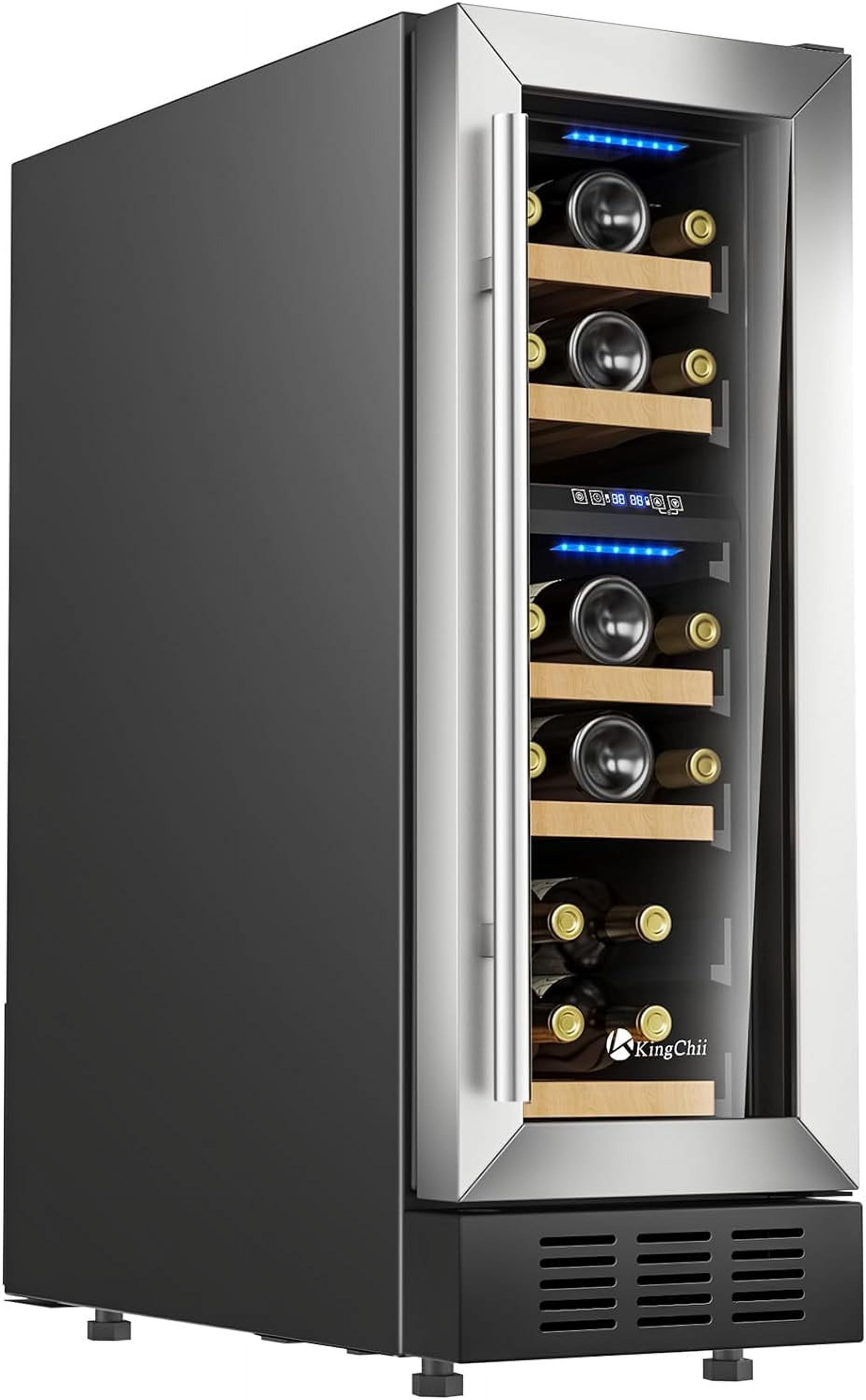 KingChii 6 Bottle Thermoelectric Wine Cooler Refrigerator Advanced ...