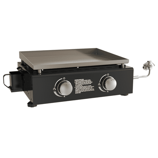 KingChii Portable 2-Burner 19" Propane Griddle Table Top Gas Grill ...